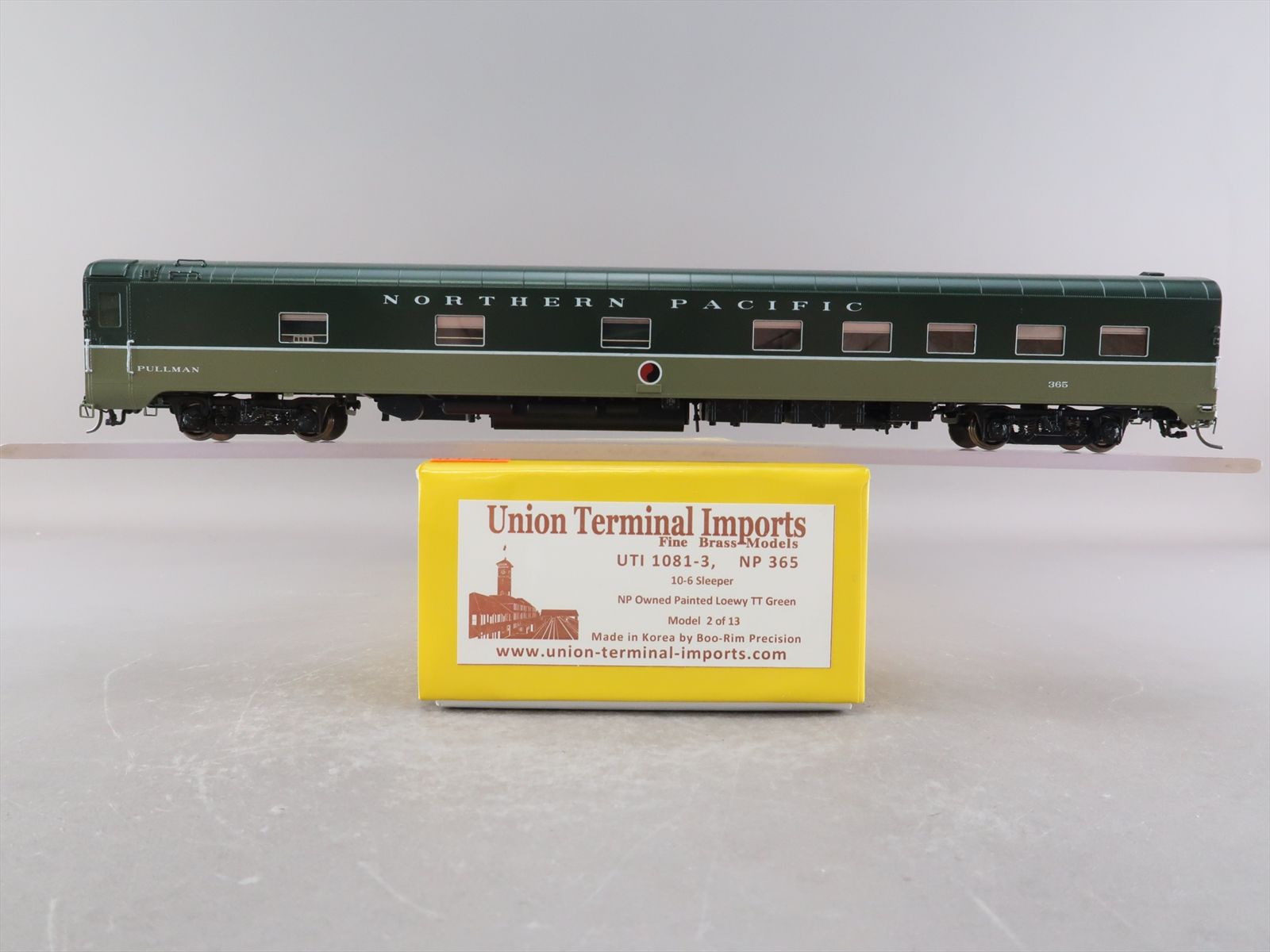 HO Brass Model - UTI 1081-3 NP Northern Pacific 10-6 Sleeper Loewy Two ...