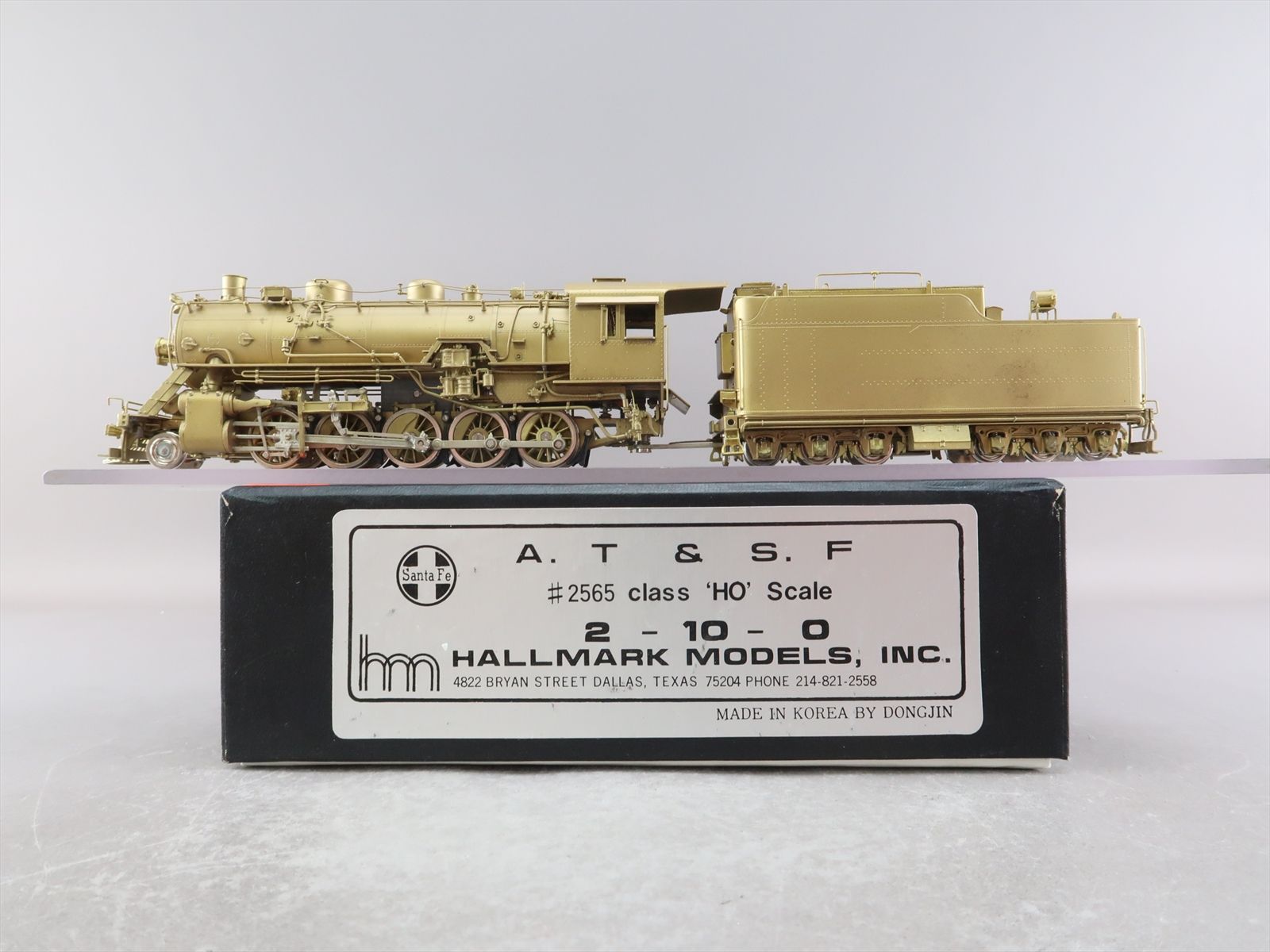 HO Brass Model - Hallmark AT&SF Santa Fe 2-10-0 2565 Series - Unpainted ...
