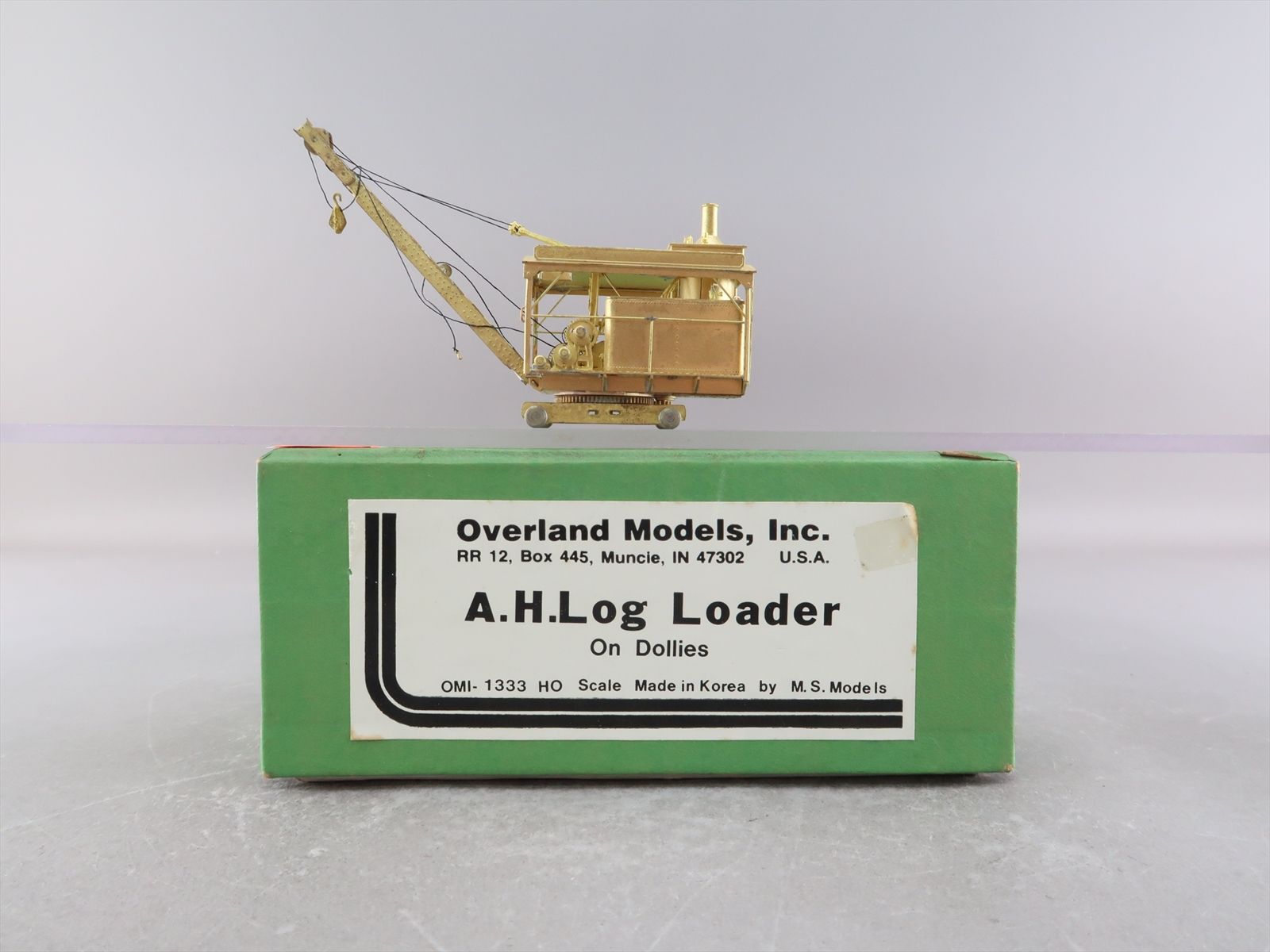 HO / HOn3 Brass Model - OMI 1333 A.H. Log Loader On Dollies - Unpainted ...