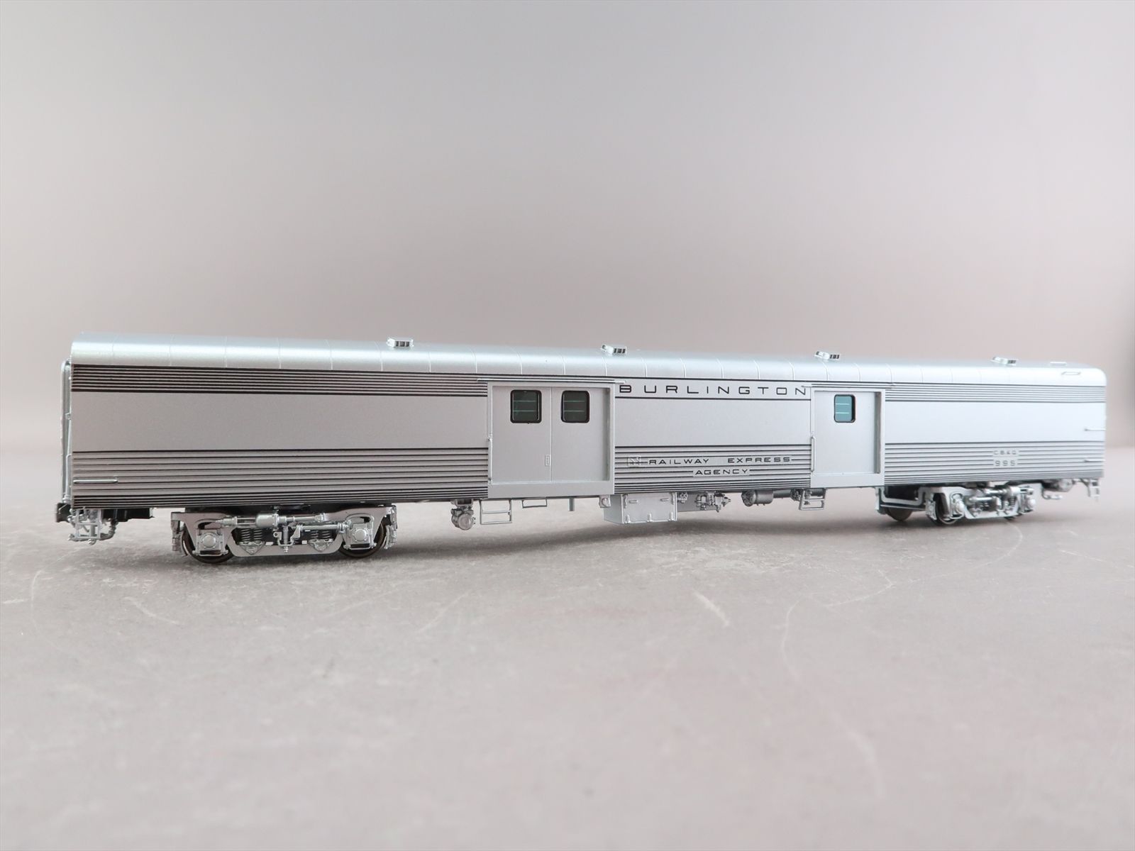 HO Brass Model - RWC CBQ11 CB&Q Burlington Havelock Baggage #995 Silver ...
