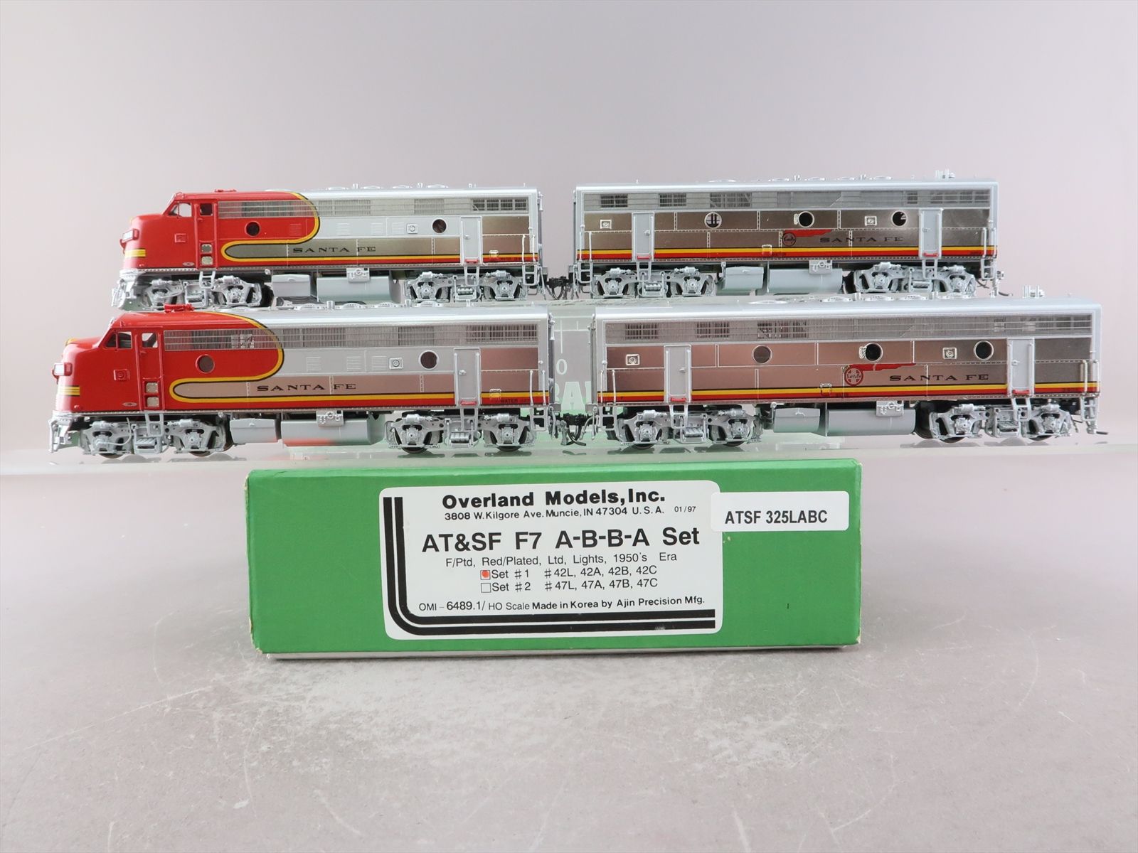 HO Brass Model - OMI 6489.1 AT&SF Santa Fe F7 A-B-B-A Diesel Set #1 #42 ...