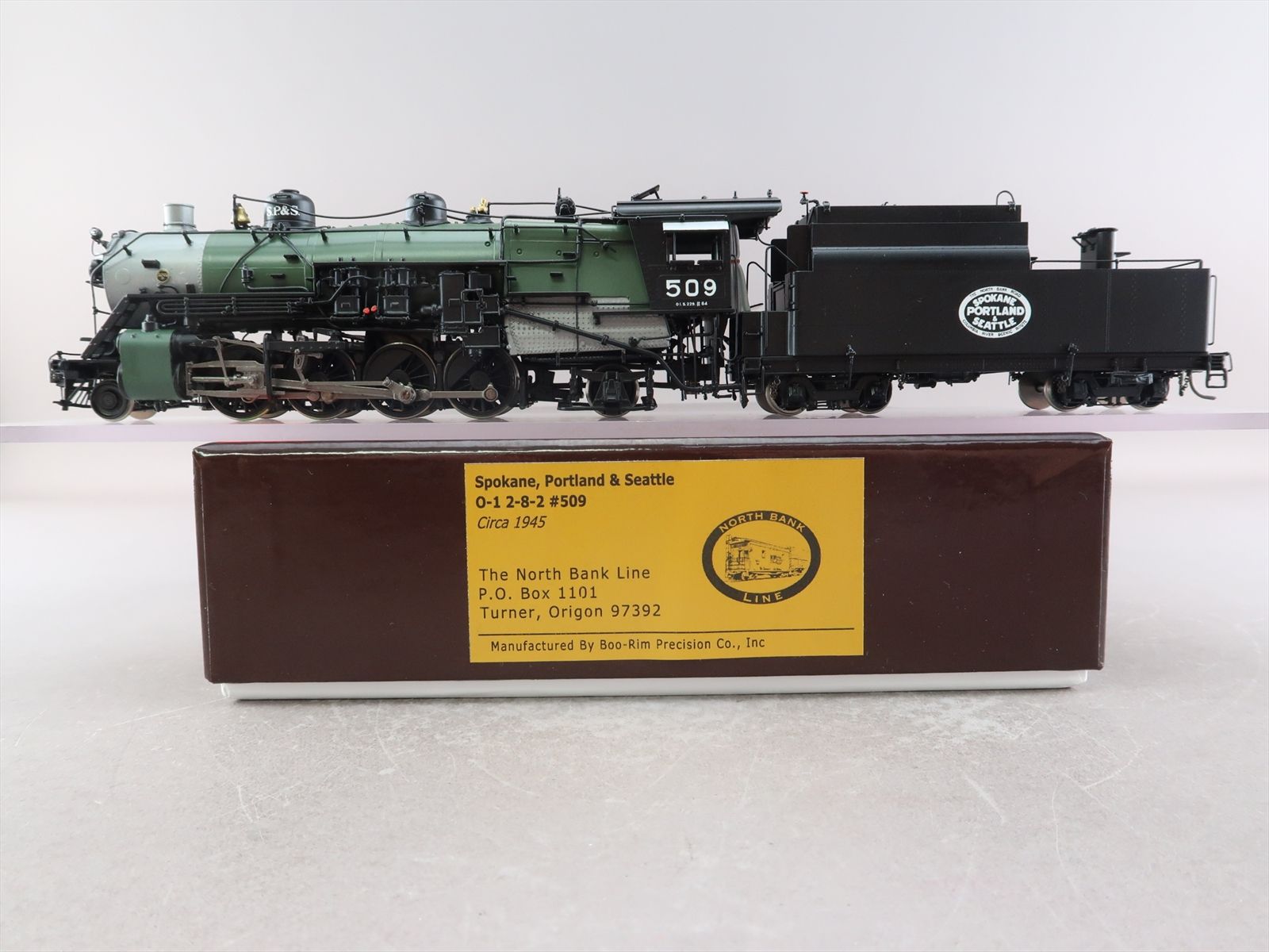 HO Brass Model - N-B-L SP&S-11.3 SP&S Spokane Portland & Seattle 2-8-2 O-1 #509 Green Boiler ...