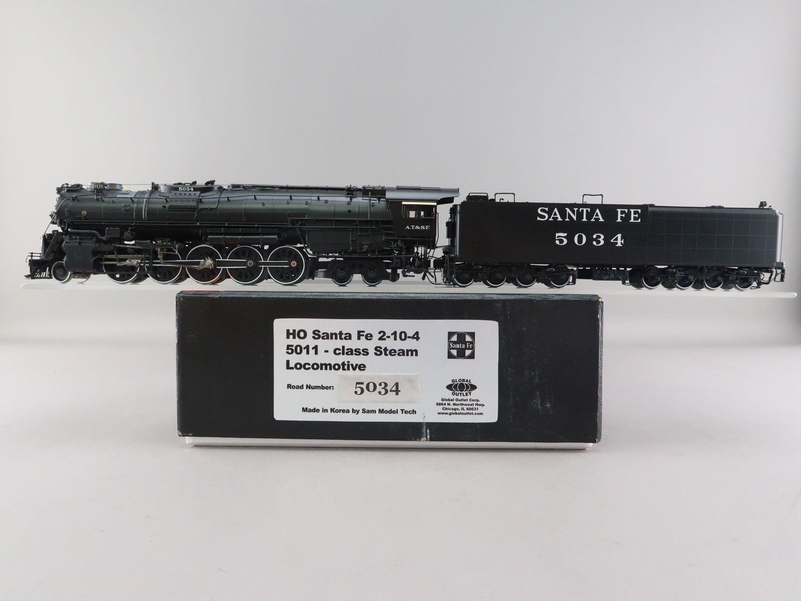 HO Brass Model - Global AT&SF Santa Fe 2-10-4 #5034 - F/P - 2007 Run ...
