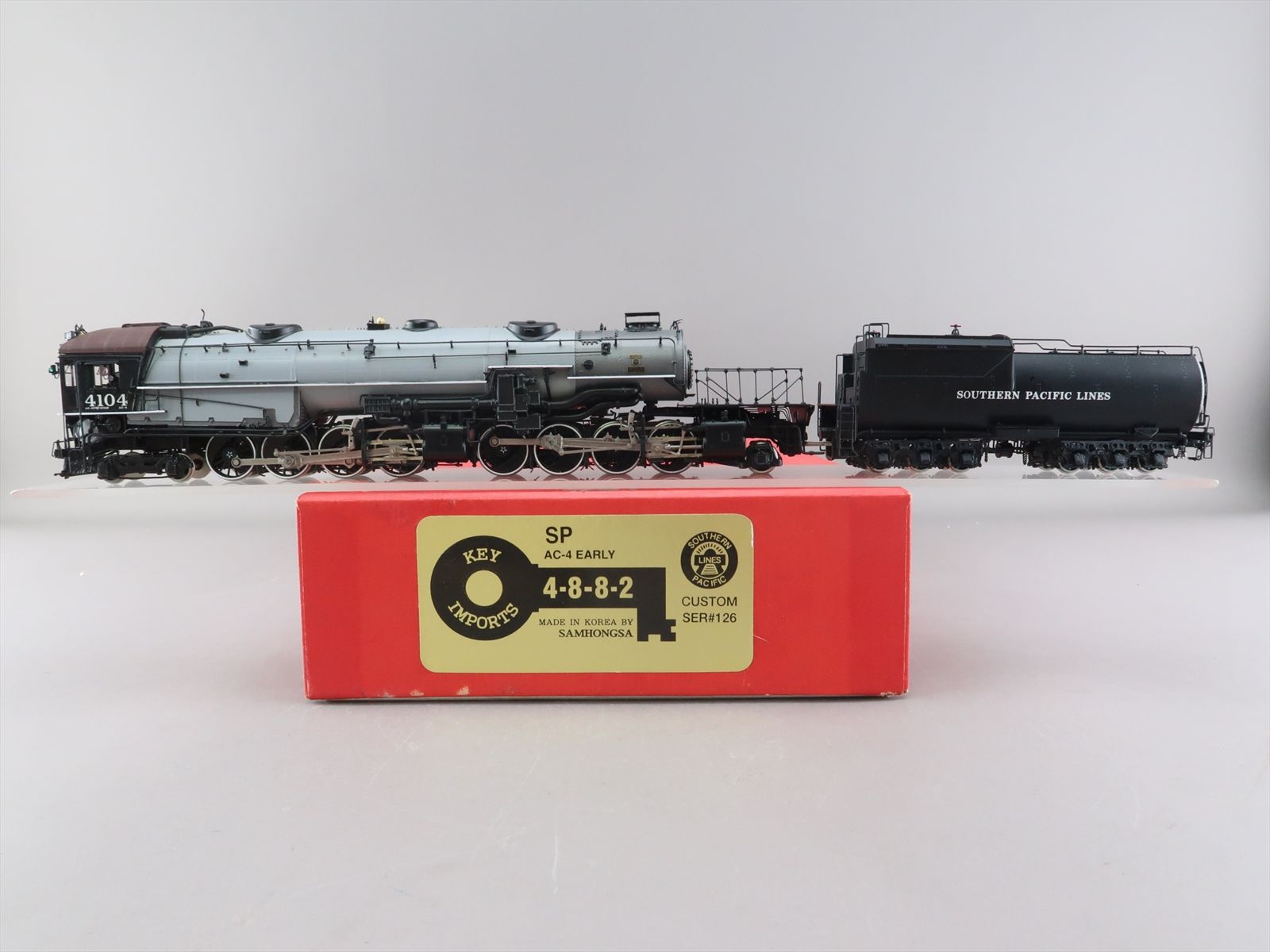 HO Brass Model - Key CS#126 SP Southern Pacific AC-4 Early 4-8-8-2 Cab Forward #4104 - F/P ...