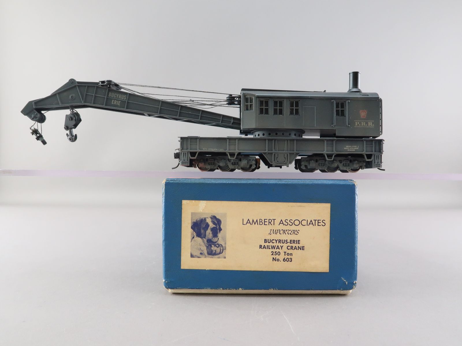 HO Brass Model - Lambert 603 PRR Pennsylvania Bucyrus - Erie Crane 250 ...