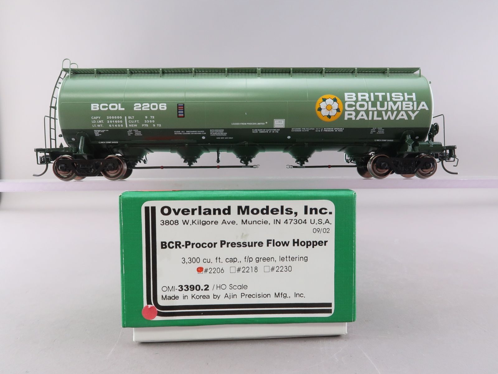 HO Brass Model - OMI 3390.2 BCR British Columbia Railway Procor ...