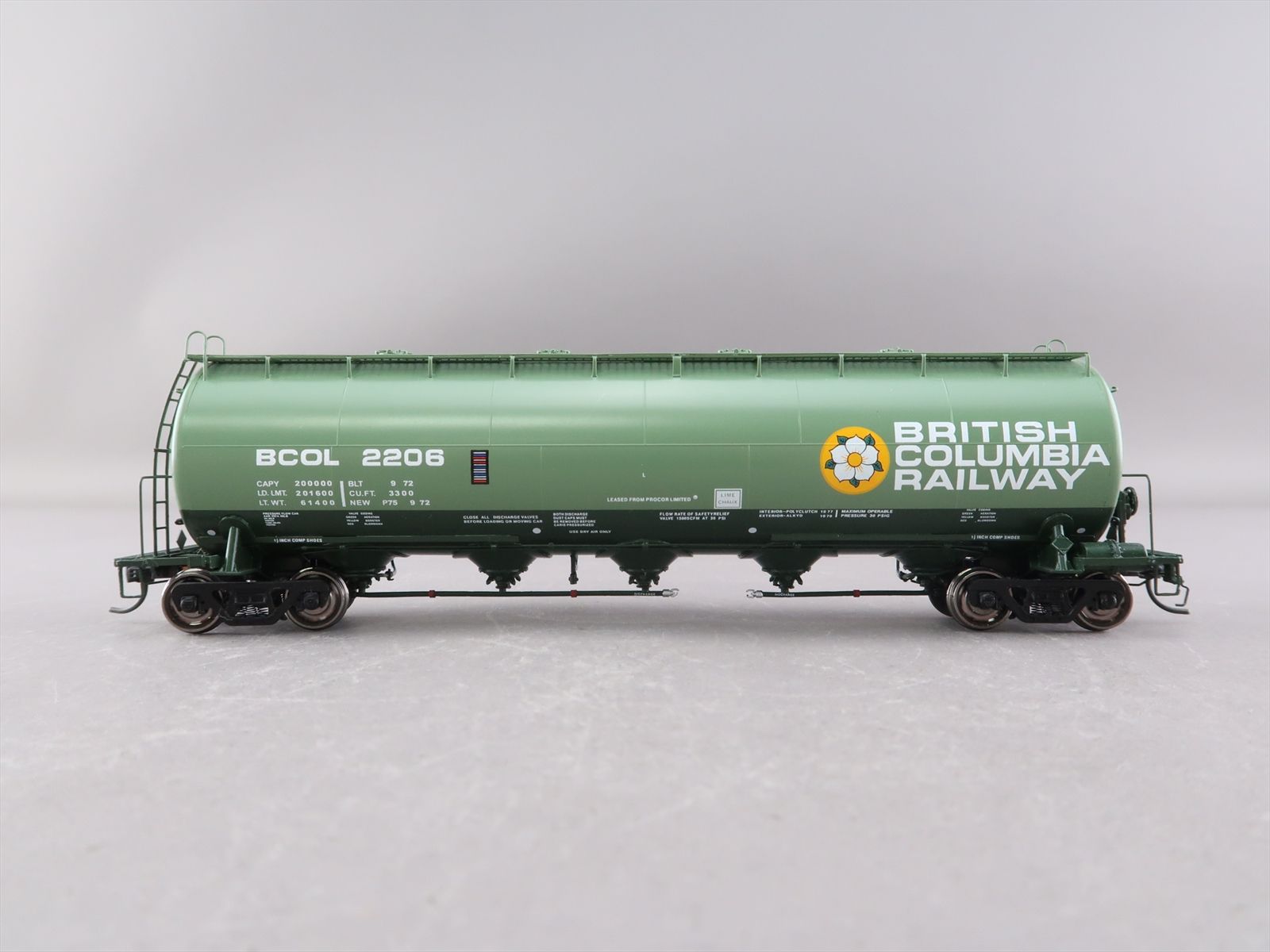 HO Brass Model - OMI 3390.2 BCR British Columbia Railway Procor ...