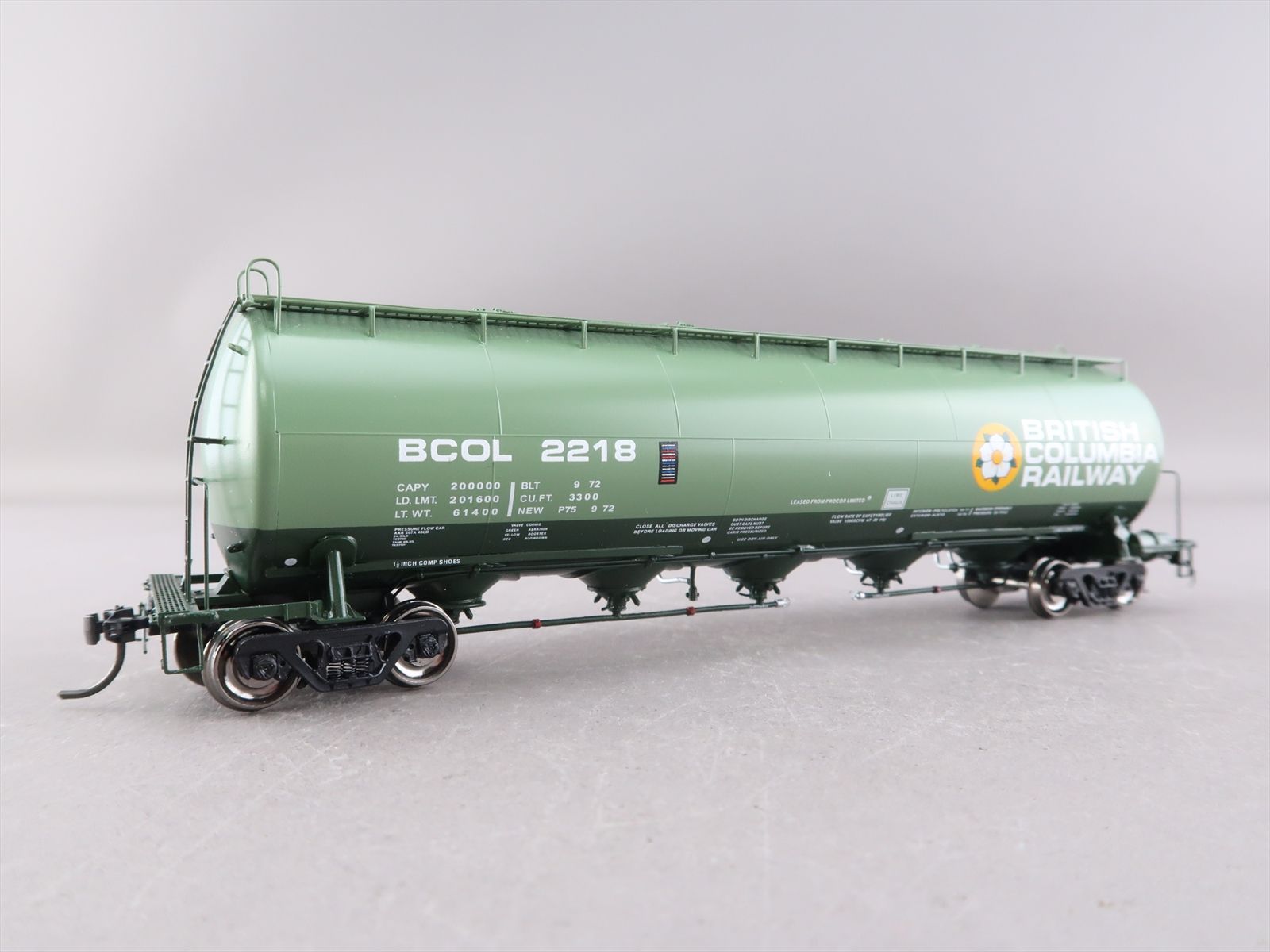 HO Brass Model - OMI 3390.2 BCR British Columbia Railway Procor Pressure Flow Hopper #2218 - F/P ...