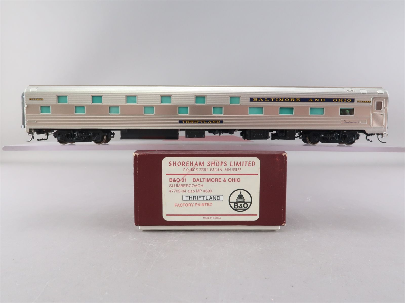 HO Brass Model - SSL B&O01 B&O Baltimore & Ohio Slumber Coach Pullman ...