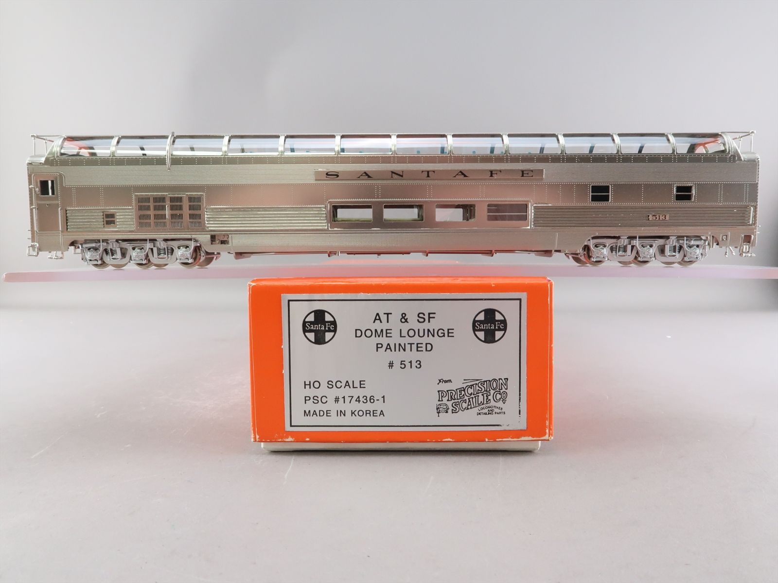 HO Brass Model - PSC 17436-1 AT&SF Santa Fe Dome Lounge #513 - F/P ...