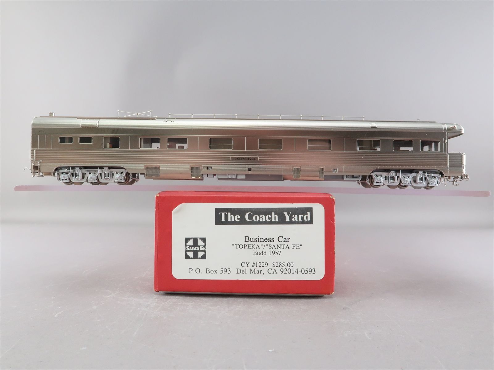 HO Brass Model - TCY 1229 AT&SF Santa Fe Topeka Business Car Budd 1957 ...
