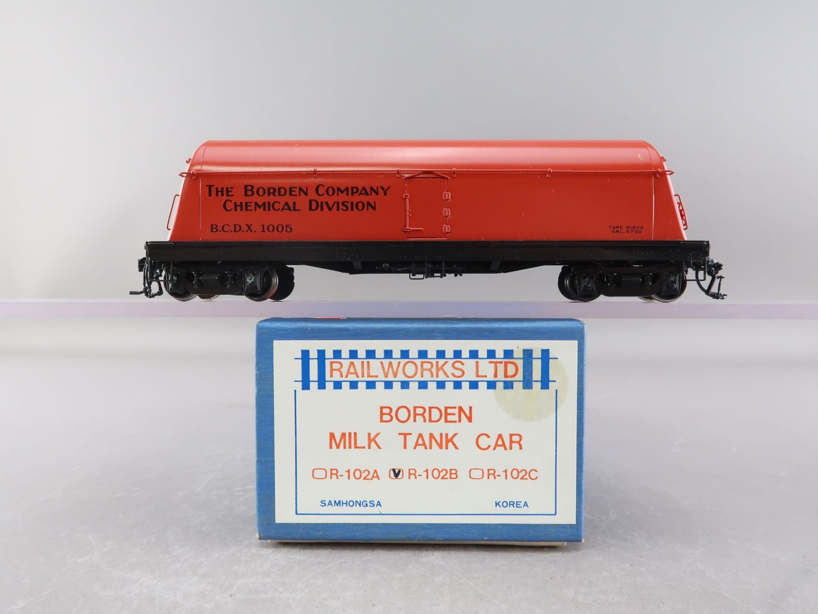 HO Brass Model - Railworks R-102B BFIX BCDX Borden Milk Tank Car ...