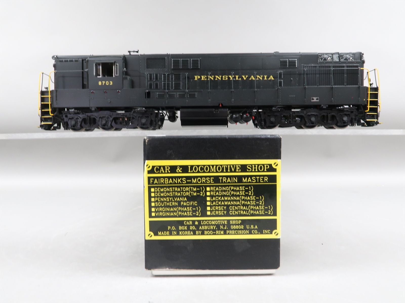 O Brass Model - C&LS PRR Pennsylvania Train Master H-24-66 #8703 - F/P ...