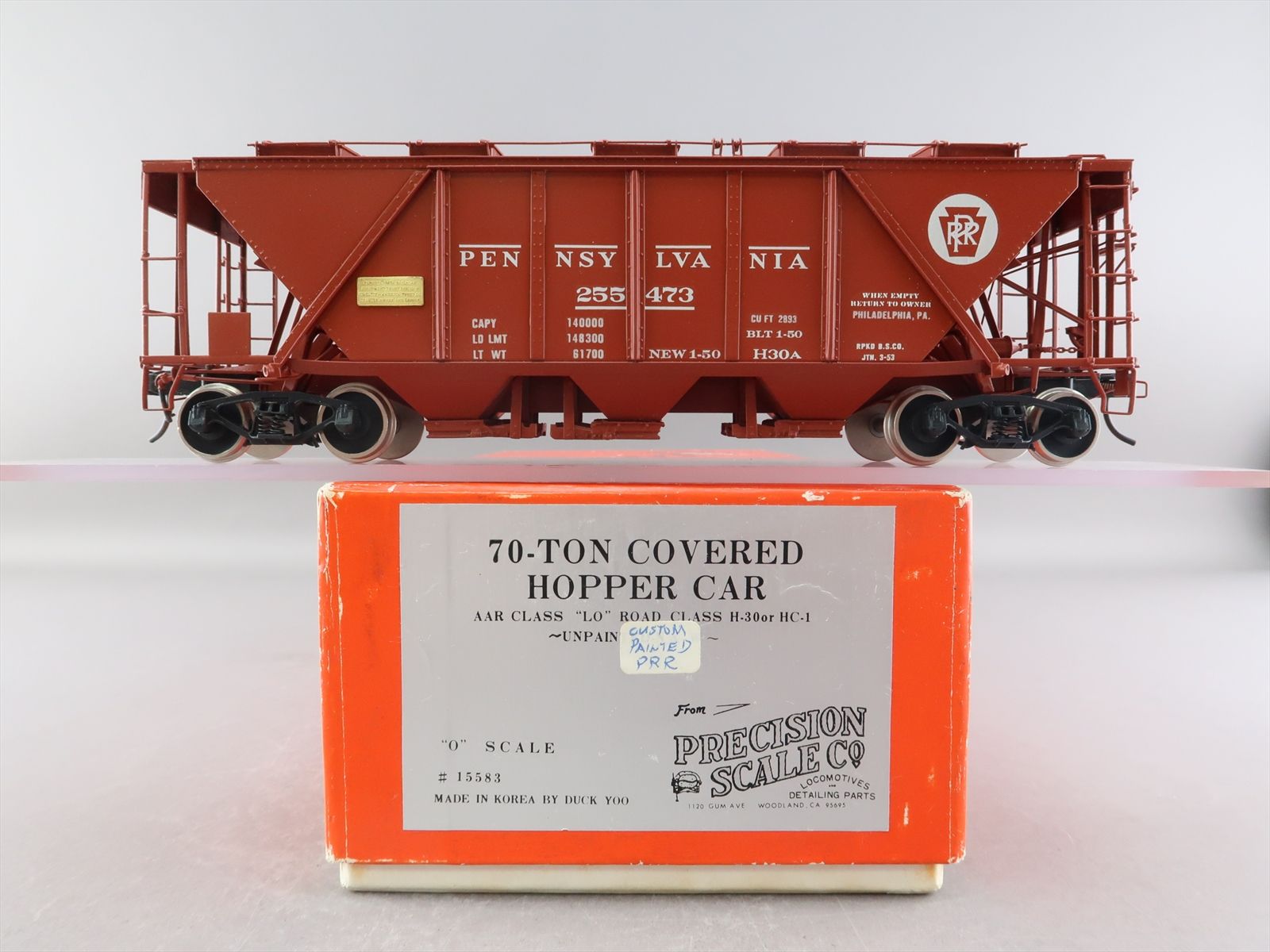 O Brass Model - PSC 15583 PRR Pennsylvania 70 Ton Hopper H30 HC1 ...