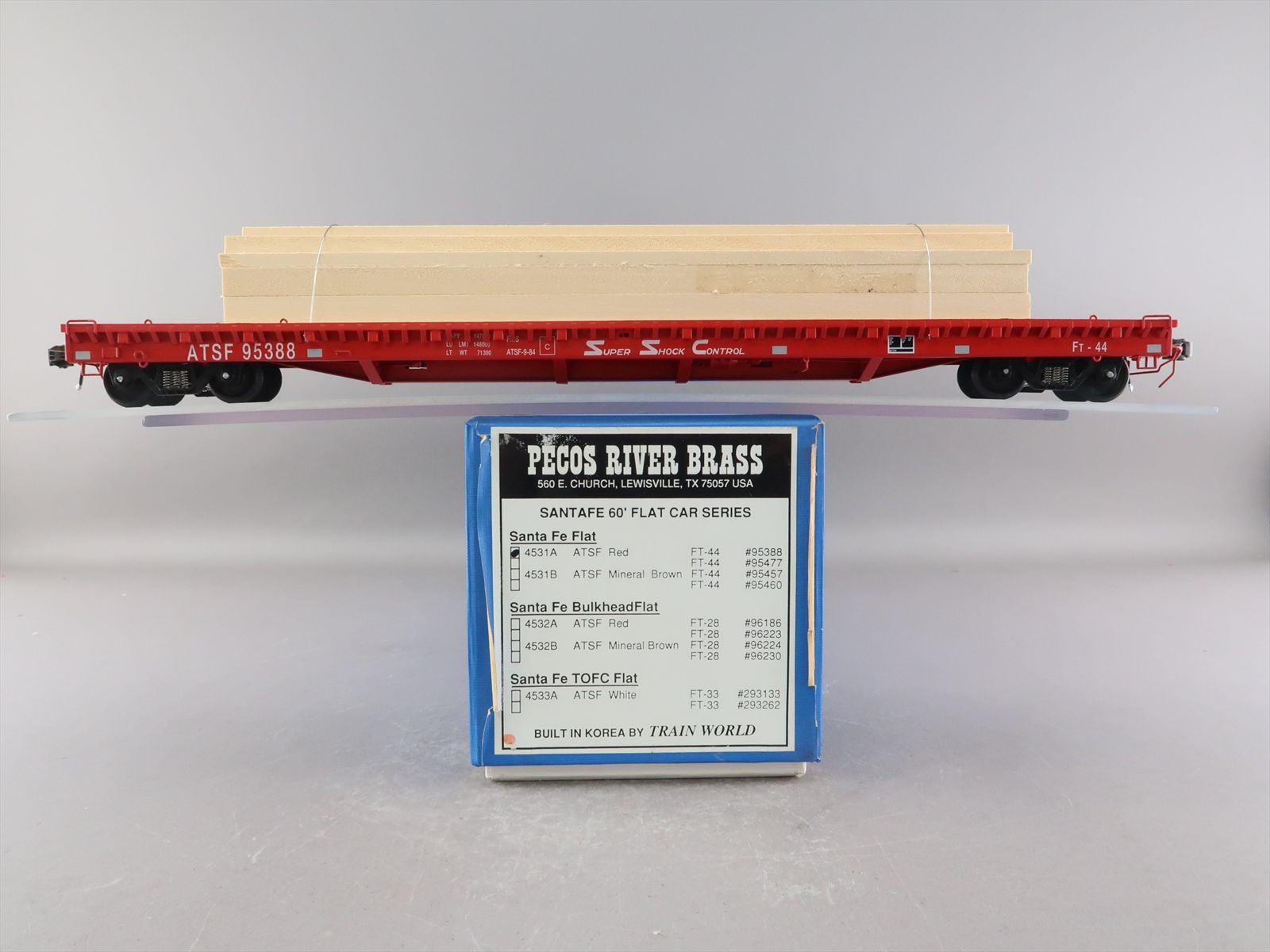 O Brass Model - PRB Pecos River 4531A AT&SF Santa Fe 60' FT-44 Red ...