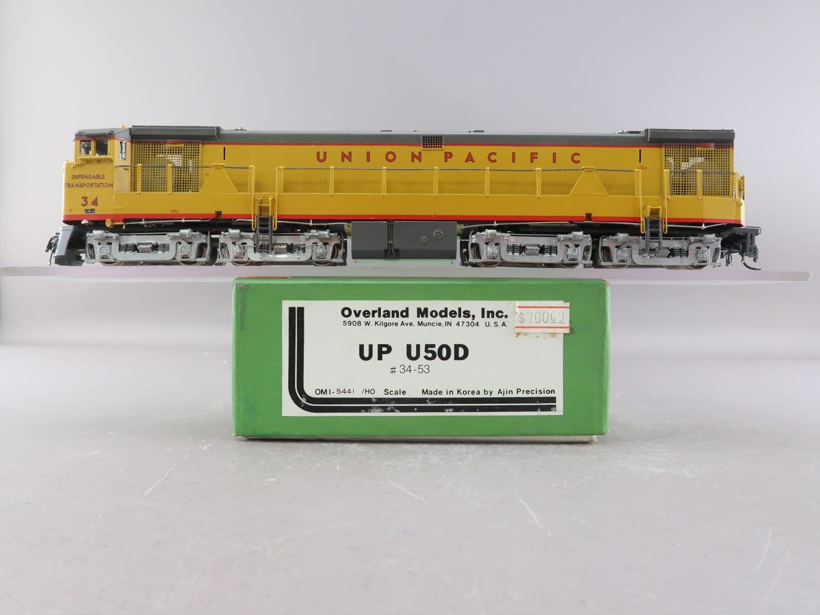 HO Brass Model - OMI 5441 UP Union Pacific U50D #34 - Custom - 1992 Run ...