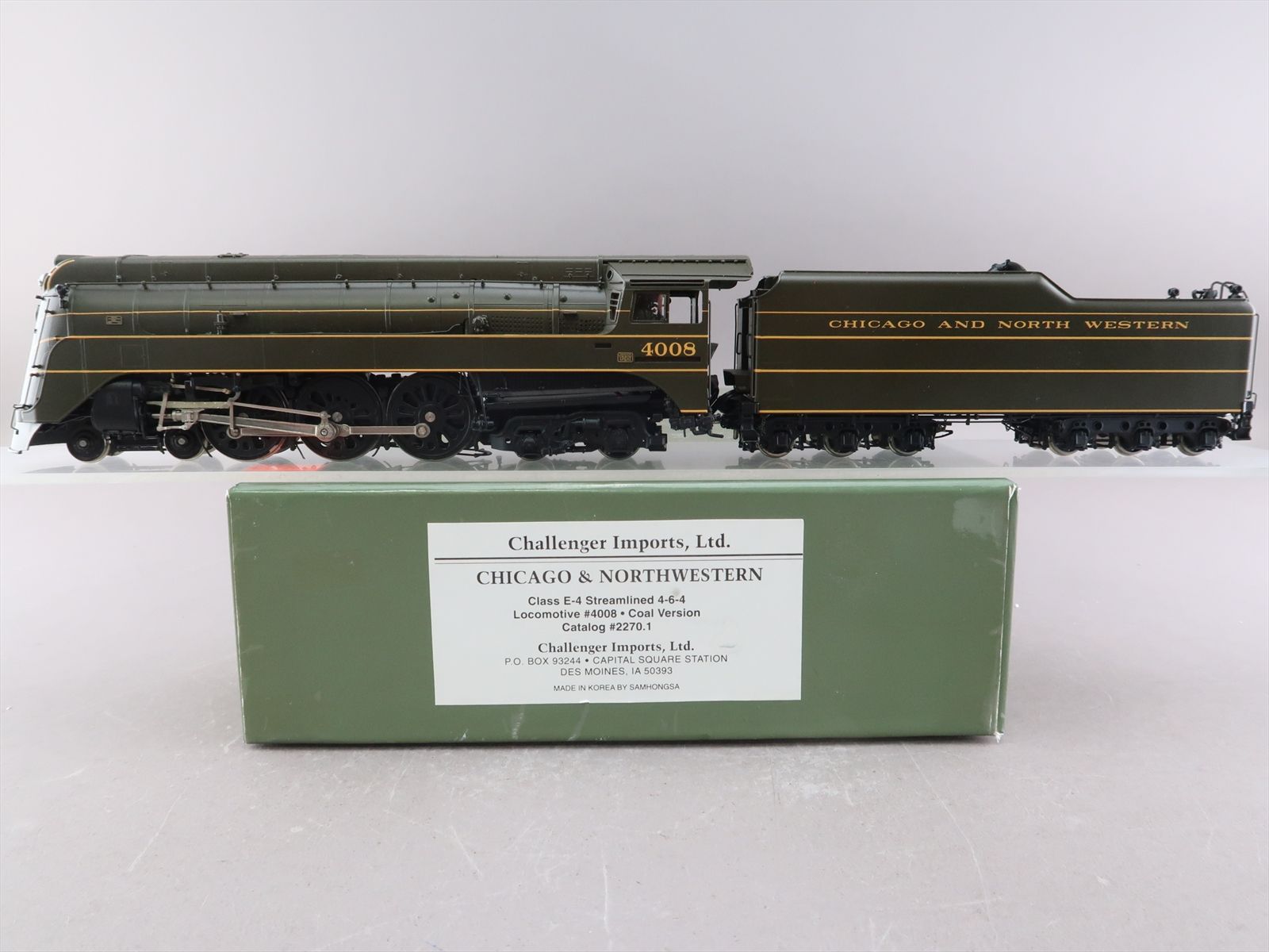 HO Brass Model - CIL 2270.1 C&NW Chicago & Northwestern 4-6-4 E-4 #4008 - Coal / Streamlined - F ...