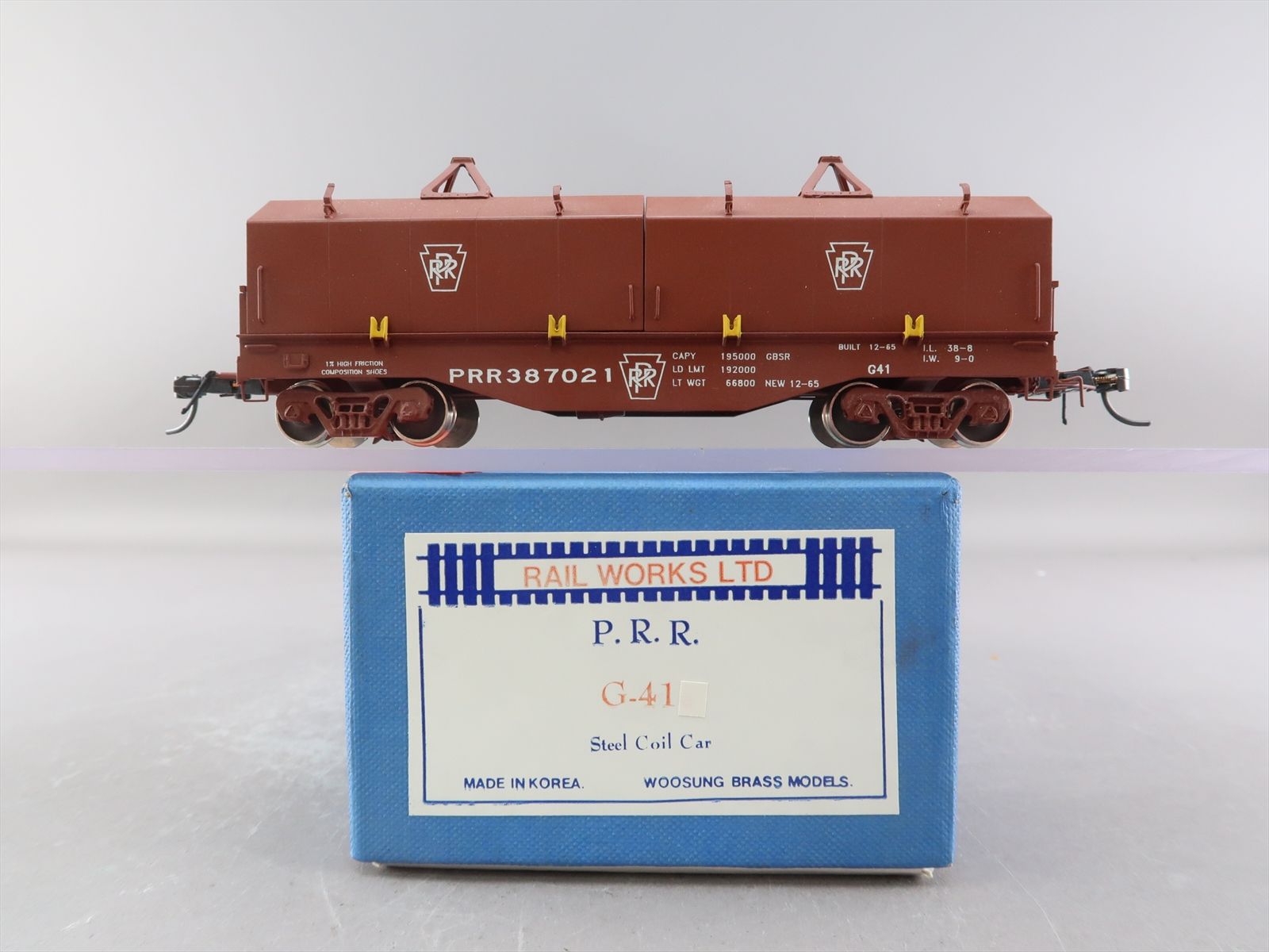 HO Brass Model - Railworks PRR Pennsylvania G-41 Steel Coil Car #387021 ...