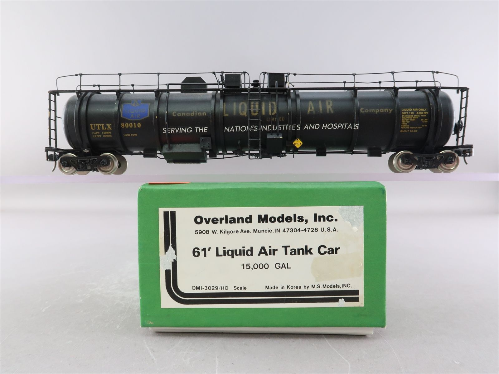 HO Brass Model - OMI 3029 UTLX Canadian Company Limited 61' Liquid Air ...