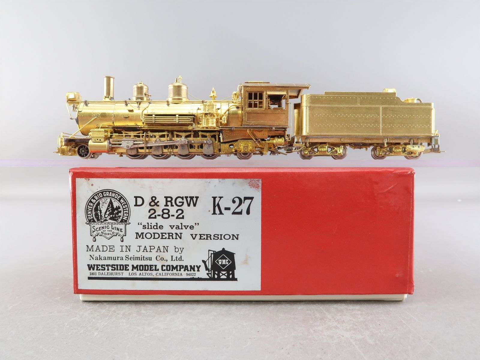 HOn3 Brass Model - WMC D&RGW Rio Grande Mud Hen K-27 2-8-2 Slide Valve ...