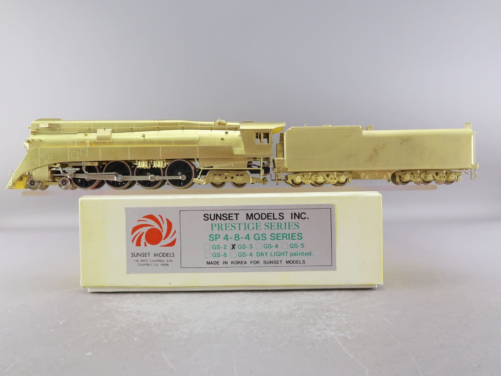 HO Brass Model - Sunset SP Southern Pacific 4-8-4 GS-3 - Unpainted - 1989 Run - SMI