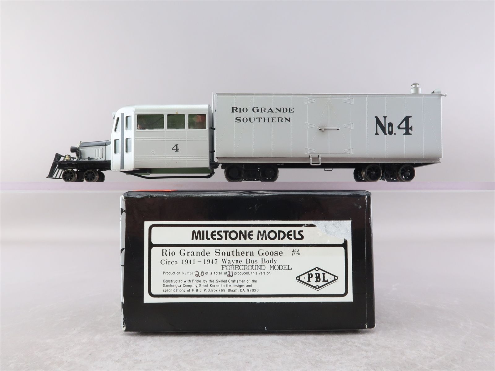 Sn3 Brass Model - PBL Milestone RGS Rio Grande Southern Galloping Goose ...