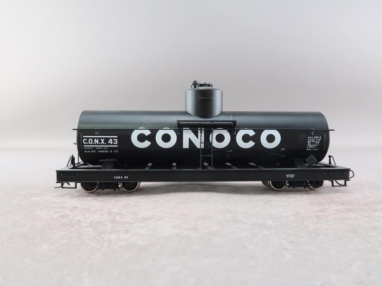 Sn3 Brass Model - P-B-L Milestone Conoco Short Dome Tank Car #43 Black ...