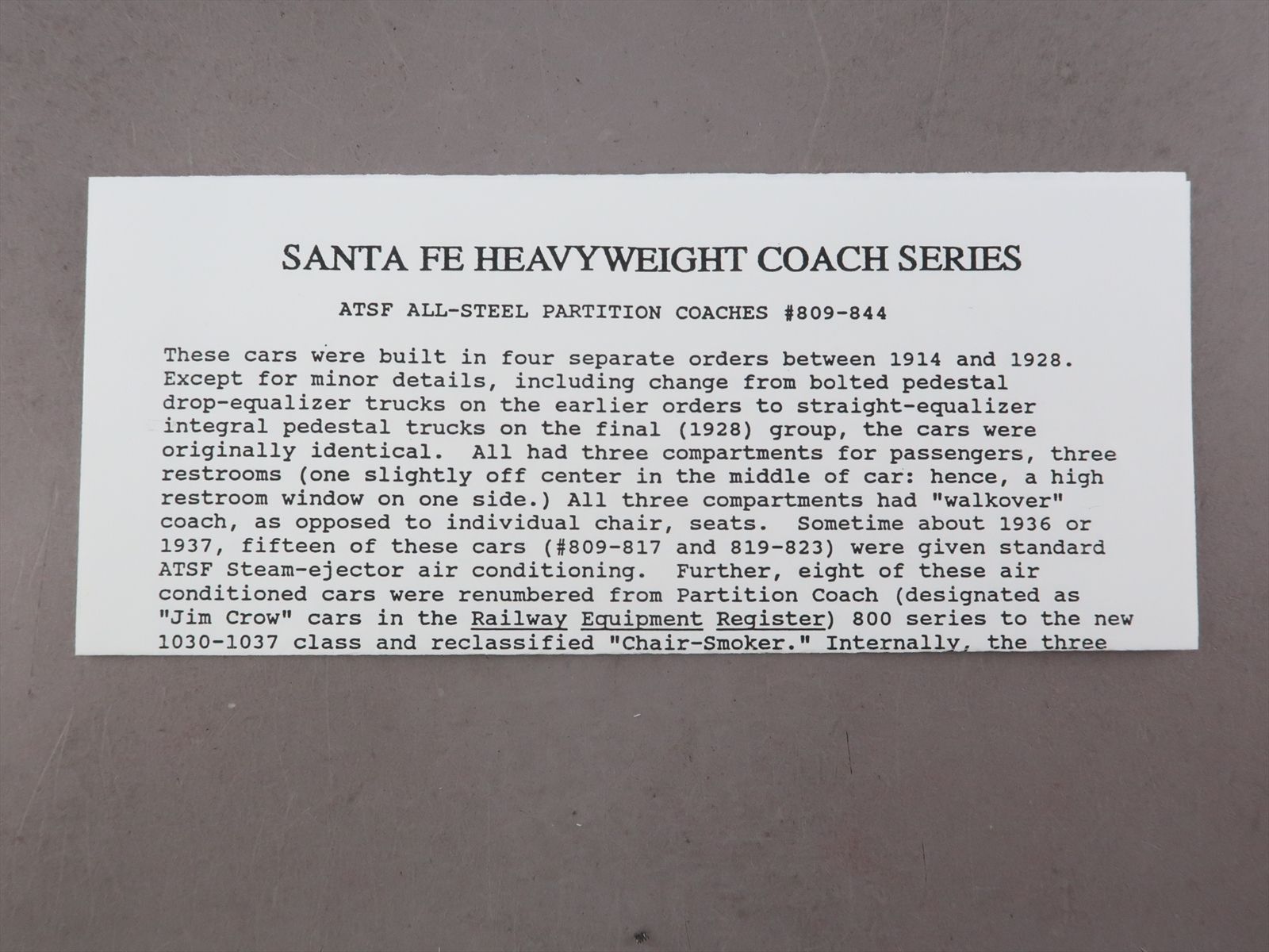 HO Brass Model - PRB Pecos River 2806 AT&SF Santa Fe HW Paritioned ...