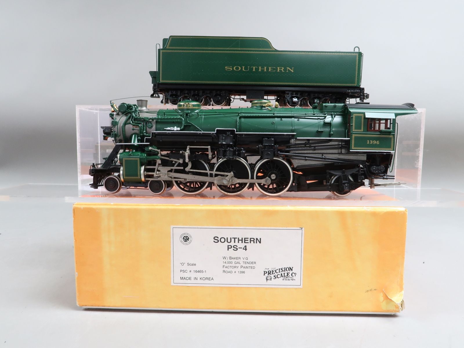 O Brass Model - PSC 16465-1 SOU Southern PS-4 4-6-2 Baker VG #1396 - F ...