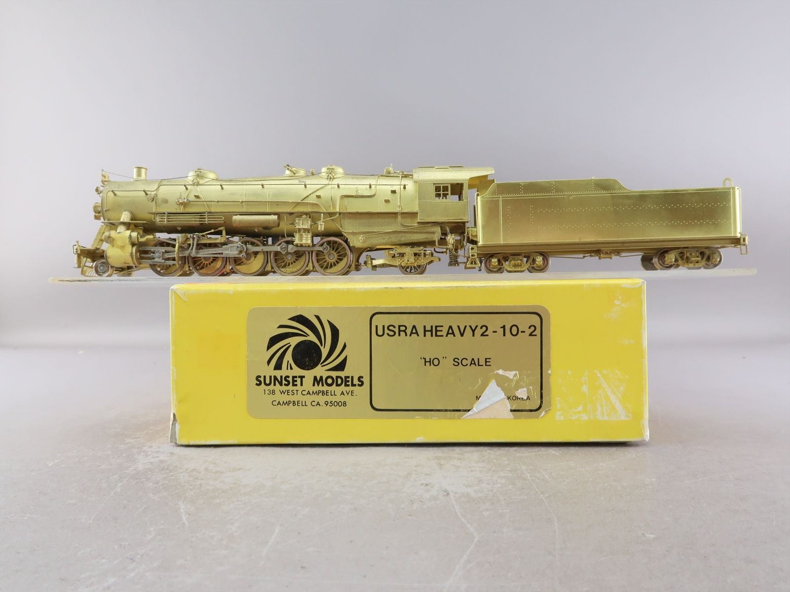 HO Brass Model - Sunset USRA Santa Fe 2-10-2 Heavy - Unpainted - 1988 ...