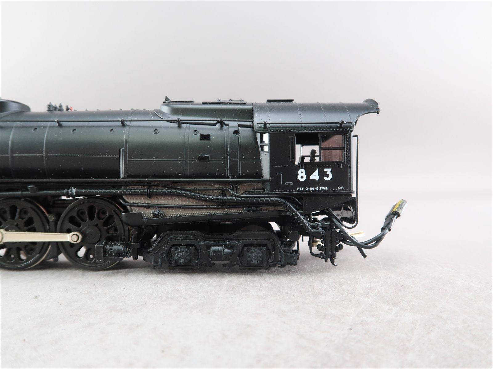 HO Brass Model - Key CS#59 UP Union Pacific 4-8-4 FEF-3 Coal Black #843 - F/P - 1986 Run - Samhongsa