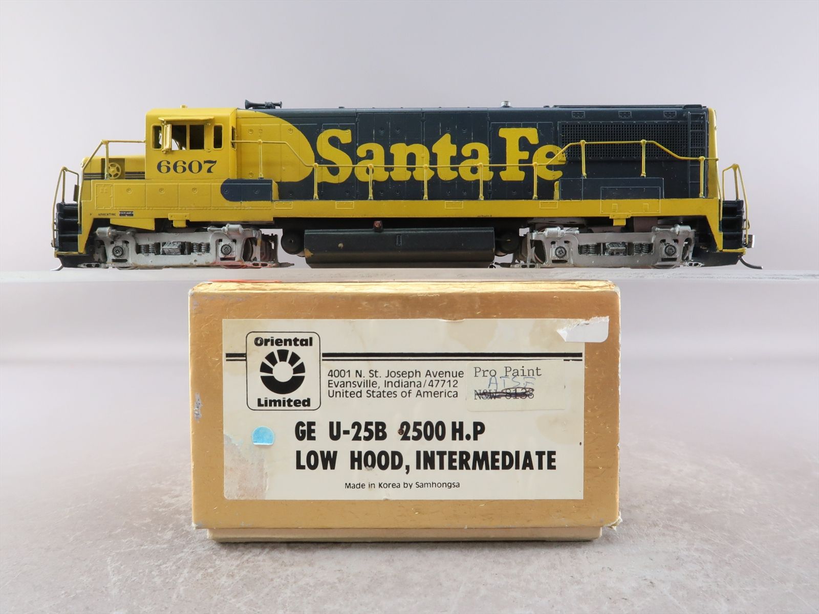 HO Brass Model - Oriental AT&SF Santa Fe GE U25B 2500HP Low Hood #6607 ...