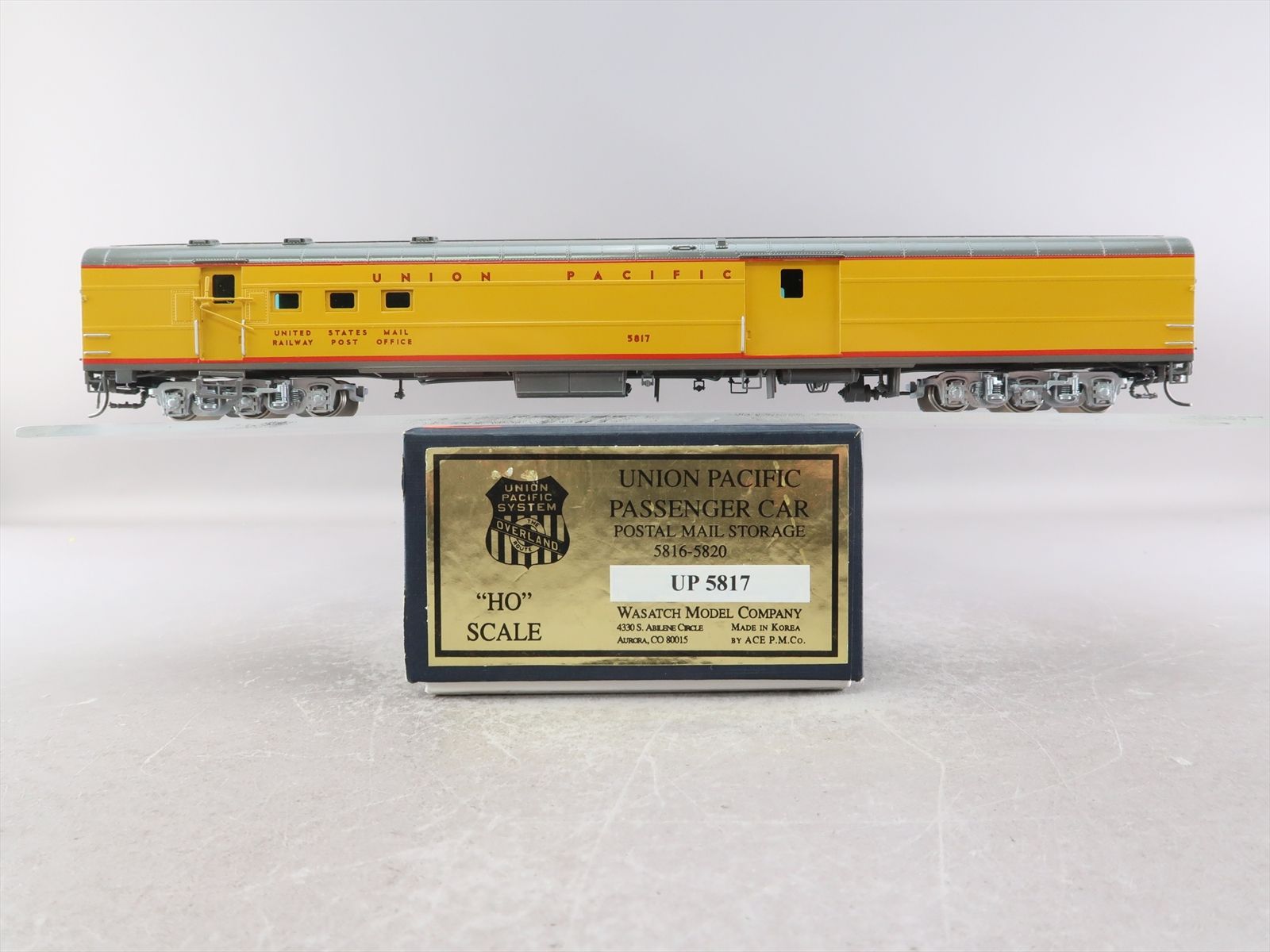 HO Brass Model - Wasatch UP Union Pacific Postal Mail Storage Car #5817 ...