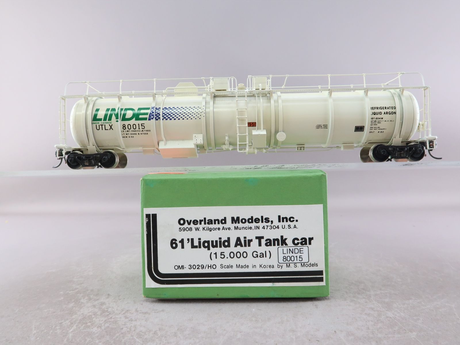 HO Brass Model - OMI 3029 UTLX LINDE 61' Liquid Air Tank Car 15000 ...
