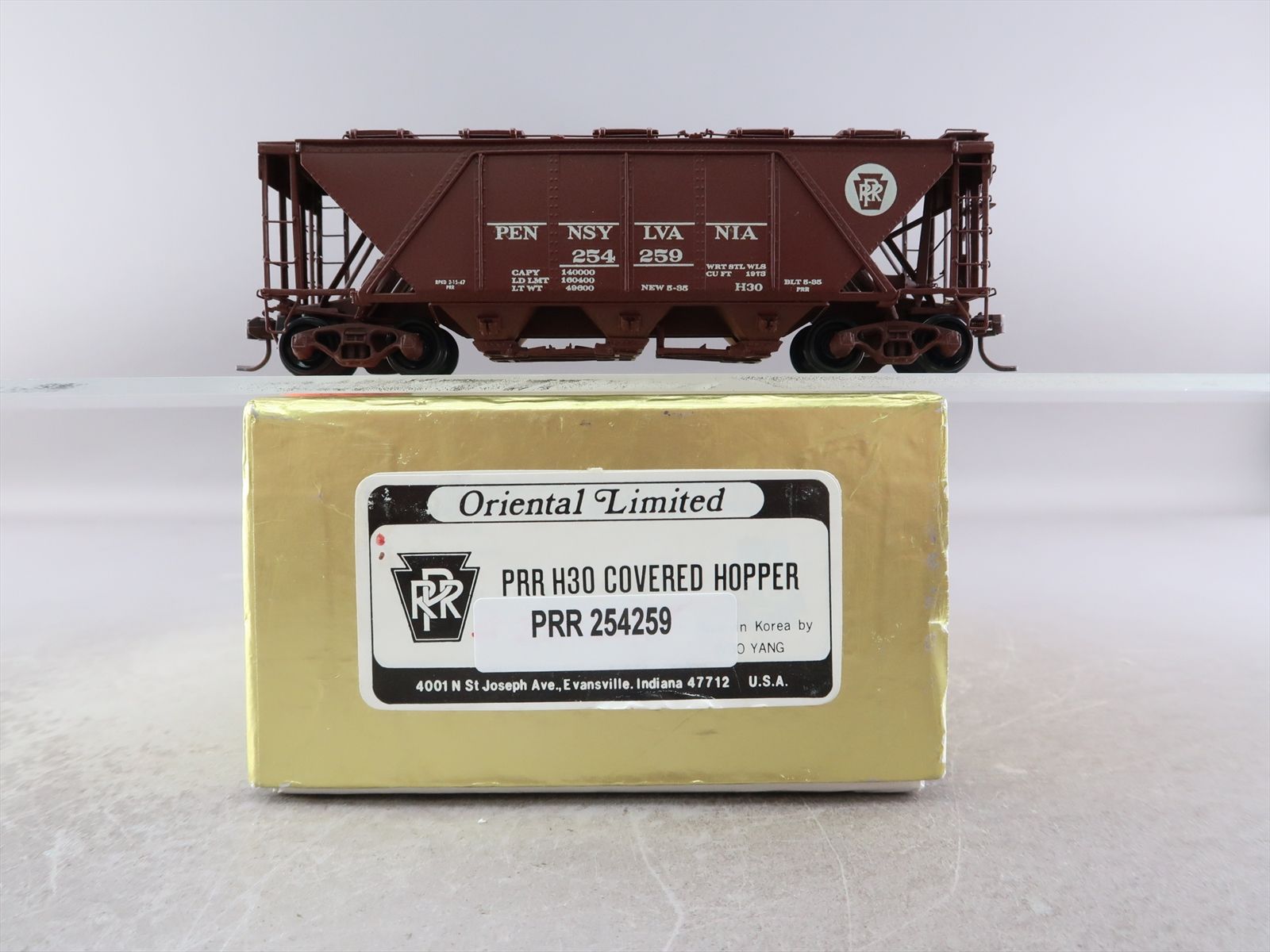 HO Brass Model - Oriental PRR Pennsylvania H30 Covered Hopper #254259 ...
