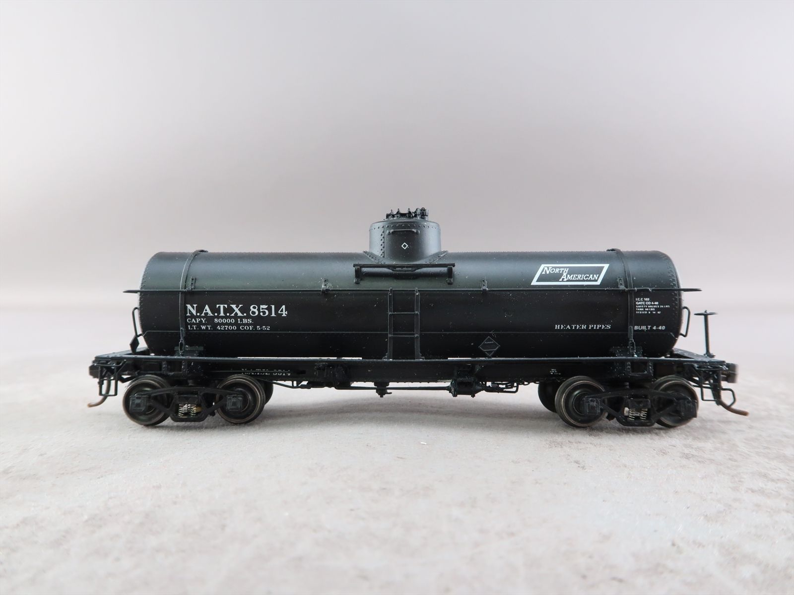 HO Brass Model - WAD Drake WAD-1006 NATX 8,000 Gallon Tank Car #8514 - F/P - Woo Sung