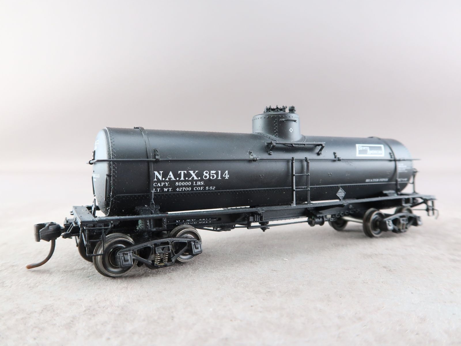 HO Brass Model - WAD Drake WAD-1006 NATX 8,000 Gallon Tank Car #8514 - F/P - Woo Sung