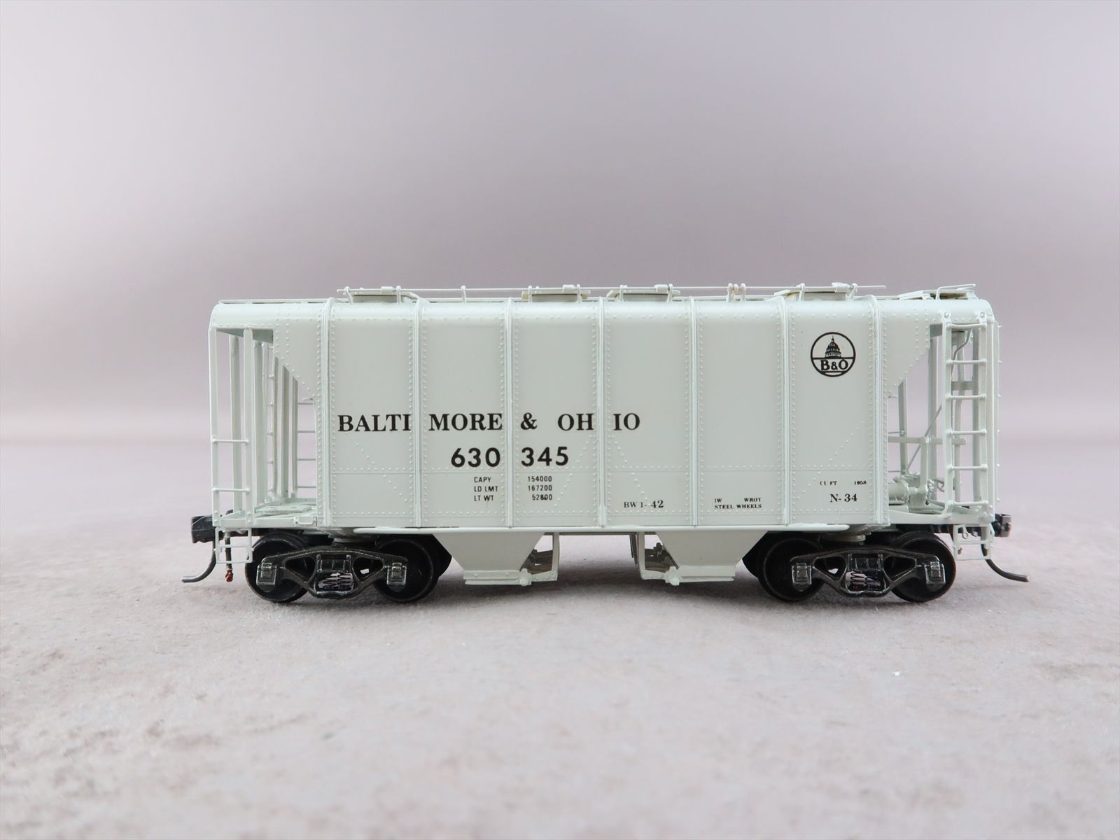 HO Brass Model - OMI 1390 B&O Baltimore & Ohio N-34 Covered Hopper ...