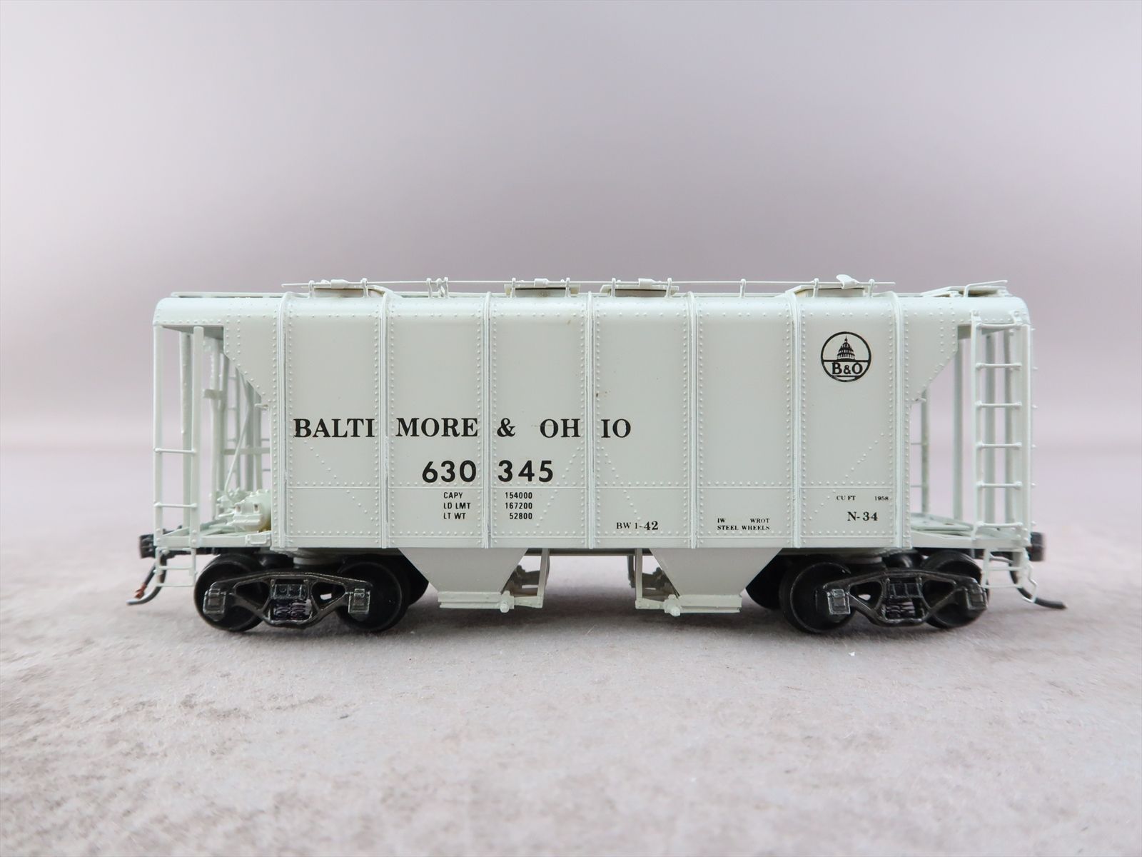HO Brass Model - OMI 1390 B&O Baltimore & Ohio N-34 Covered Hopper ...