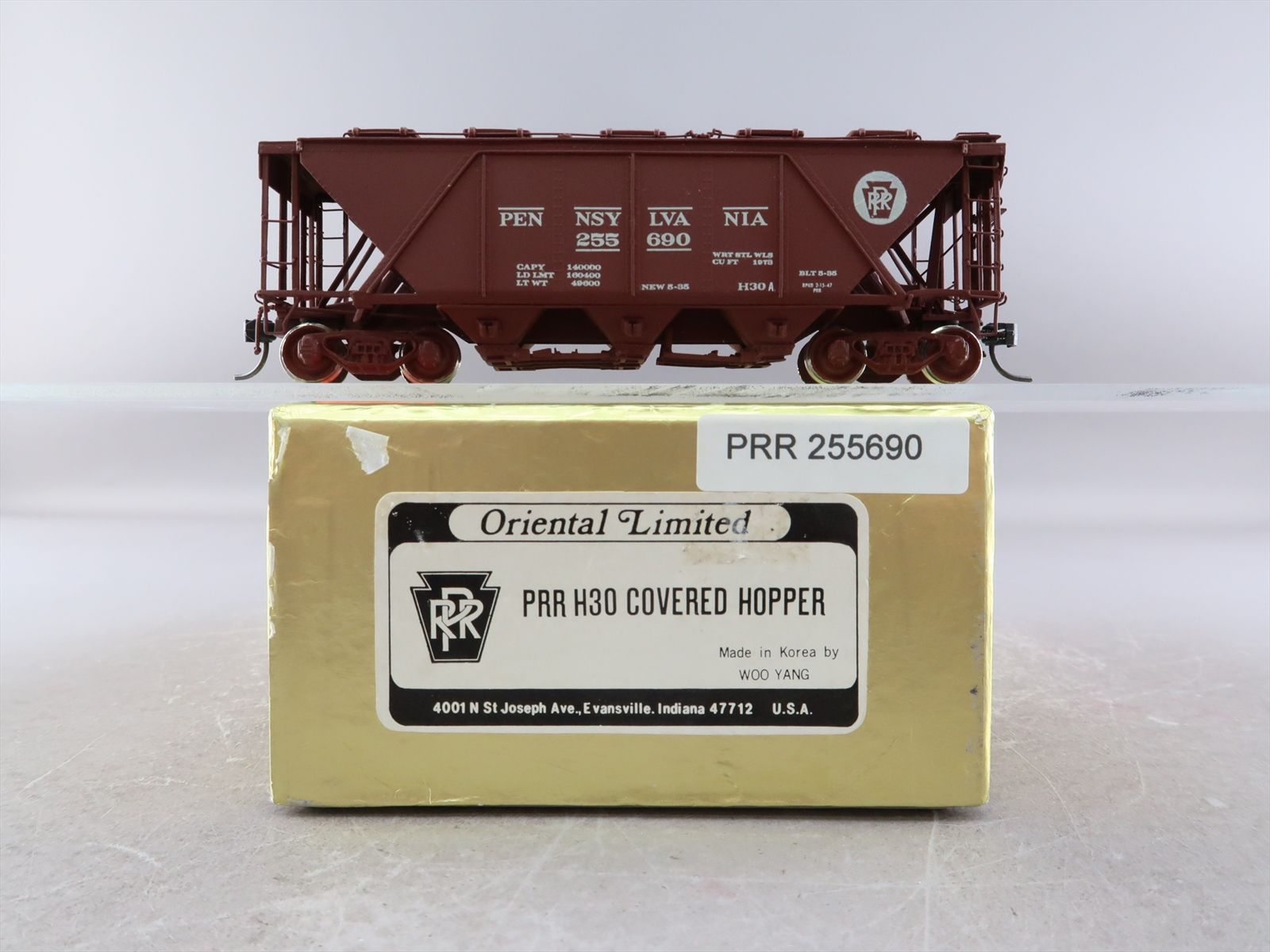 HO Brass Model - Oriental PRR Pennsylvania H30 Covered Hopper #255690 ...