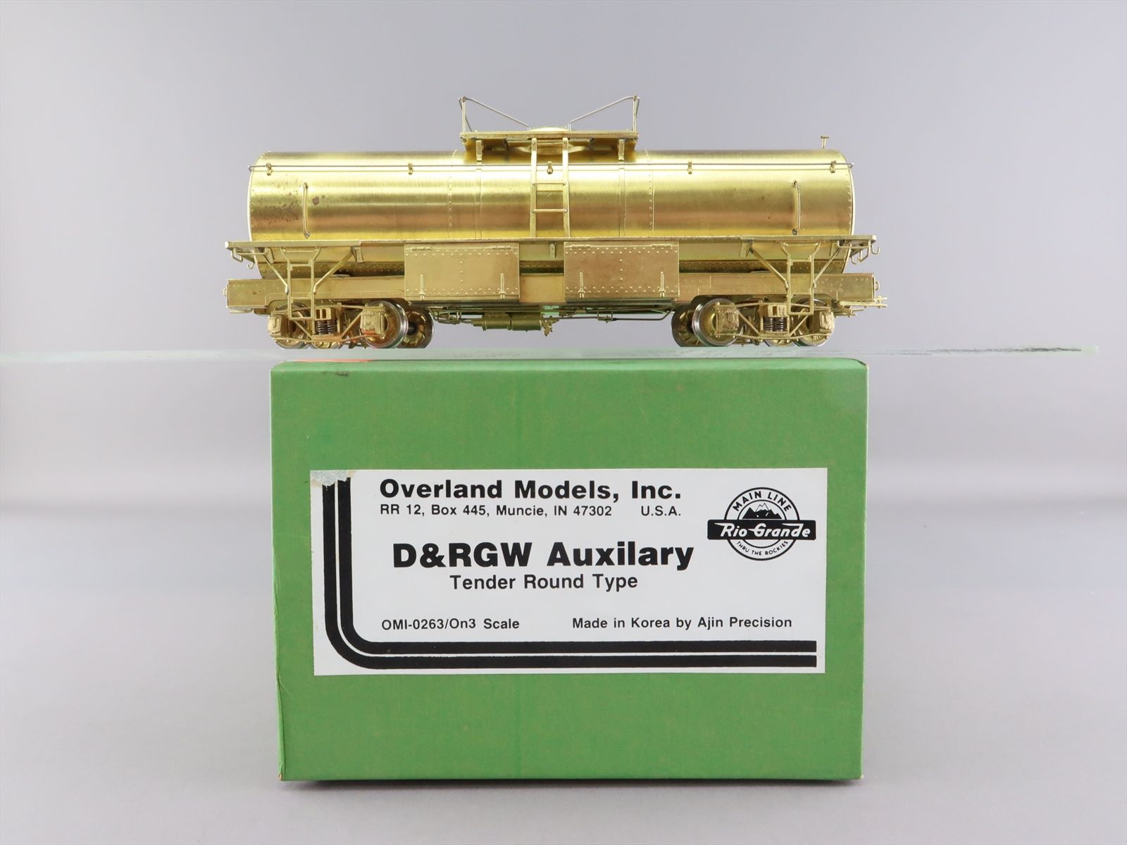 On3 Brass Model - OMI 0263 D&RGW Rio Grande Auxiliary Round Type Tender ...