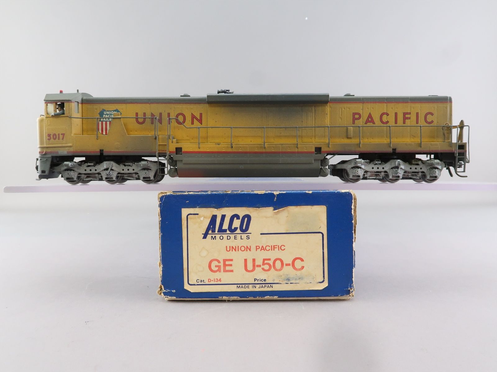 HO Brass Model - ALCO D-134 UP Union Pacific GE U50C #5017 - Custom + Weathered - 1974 Run - Kumata