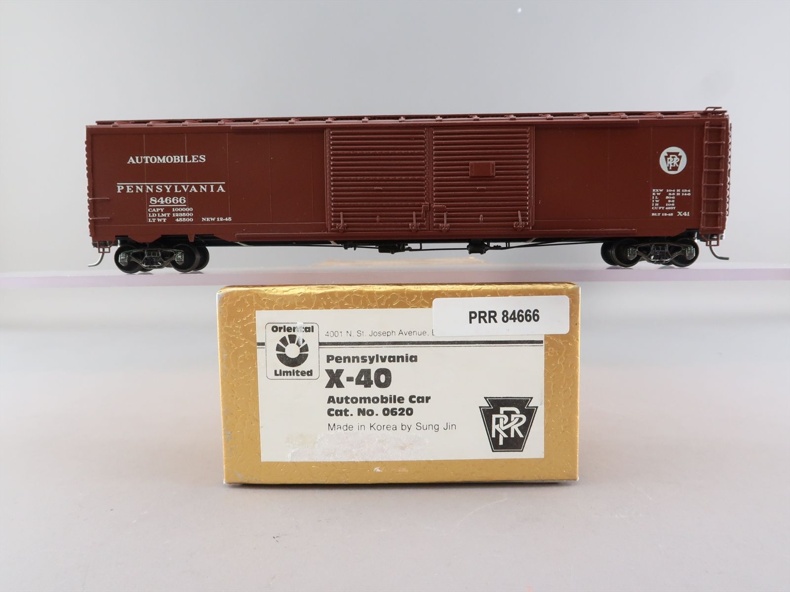 HO Brass Model - Oriental 0620 PRR Pennsylvania X-40 Automobile Boxcar ...