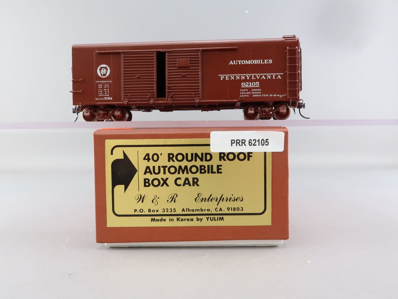 HO Brass Model - W&R PRR Pennsylvania 40' Round Roof Auto Automobile ...