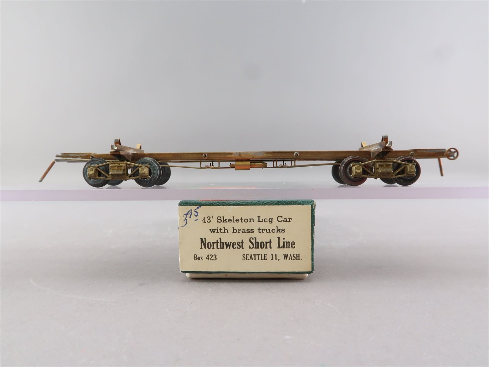 HO Brass Model - NWSL 43' Skeleton Log Car with Brass Trucks ...