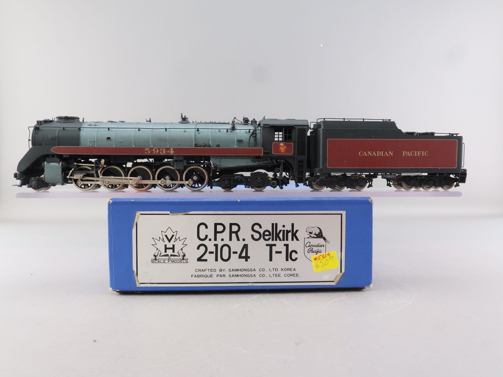 HO Brass Model - VH CP CPR Canadian Pacific T-1c 2-10-4 #5934 - Custom - Samhongsa