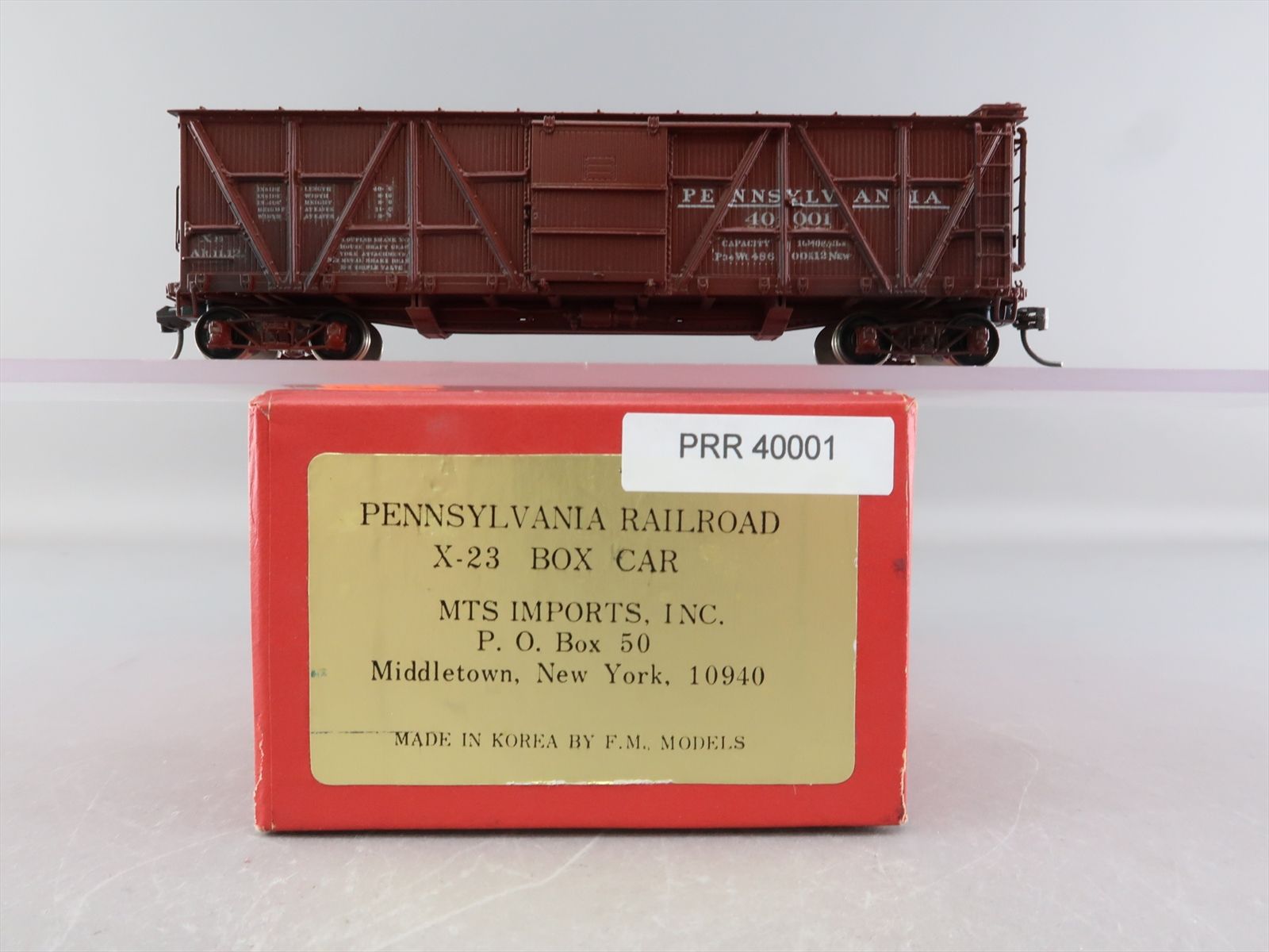 HO Brass Model - MTS PRR Pennsylvania X-23 Boxcar Box Car #40001 ...