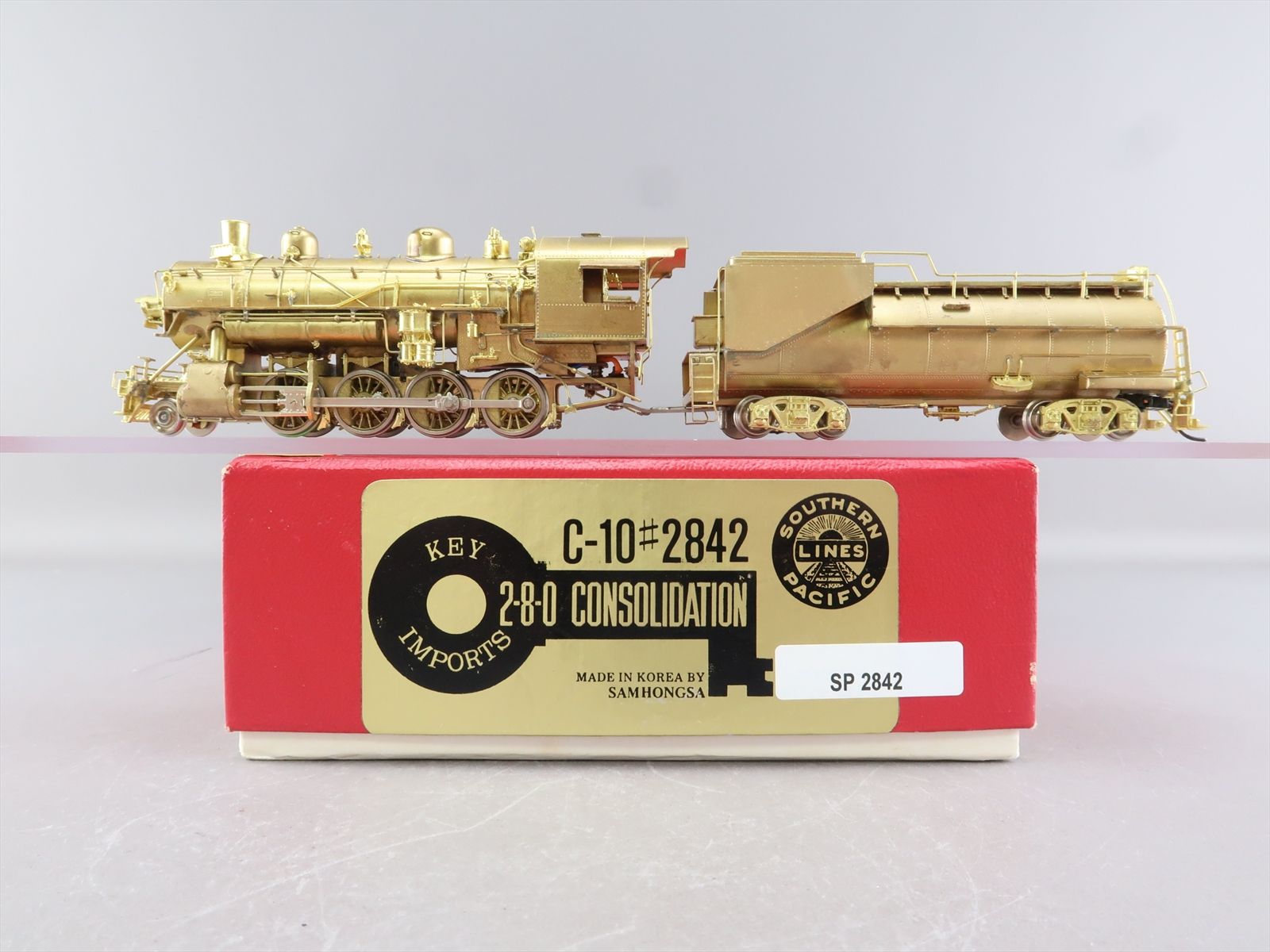 HO Brass Model - Key SP Souther Pacific Lines 2-8-0 Consolidation #2842 ...