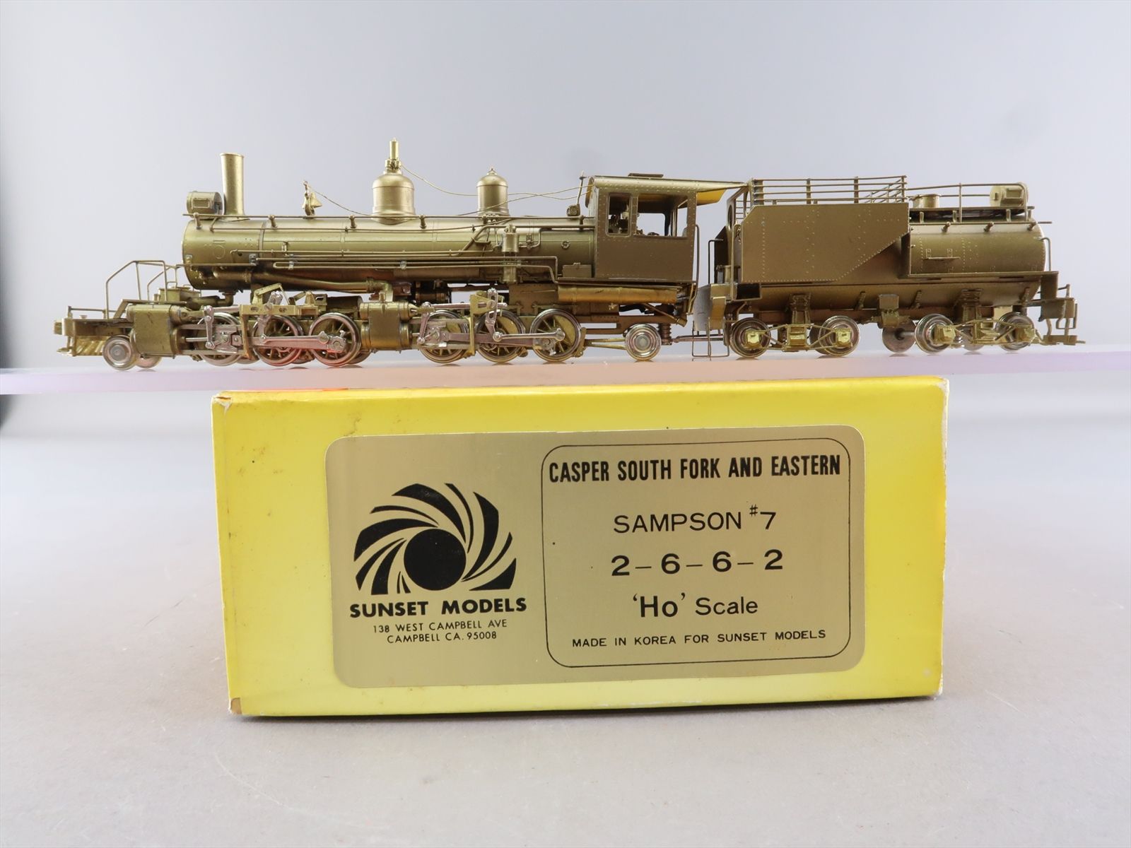 HO Brass Model - Sunset HO72 Casper South Fork & Eastern 2-6-6-2 ...