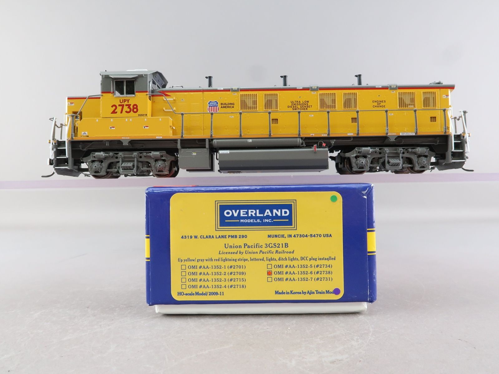 HO Brass Model - OMI AA-1352-6 UP Union Pacific 3GS21B Genset #2738 - F/P - 2009 Run - Ajin